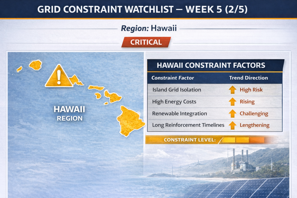 GRID CONSTRAINT WATCHLIST-Edition 05 — Hawaii – EcoBusinessNews News